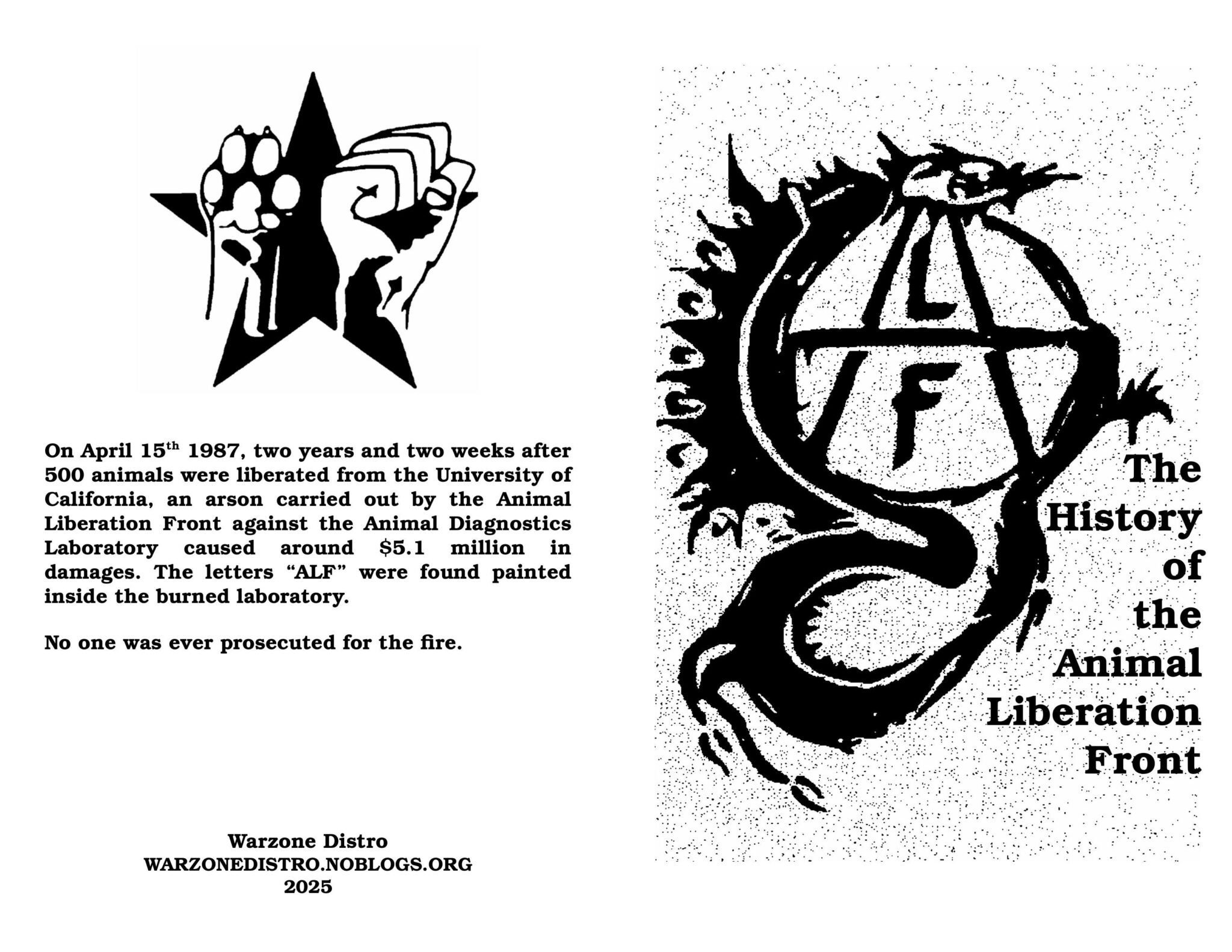 Warzone Distro : The History of the Animal Liberation Front